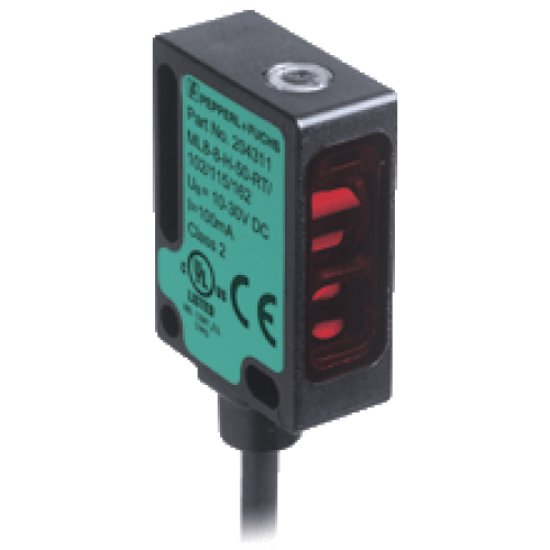 ML8-8-H-50-RT/102/115/162 Minyatür Kübik Arka Fon Bastırmalı Kırmızı Işık, 50 mm Algılama, NPN ...